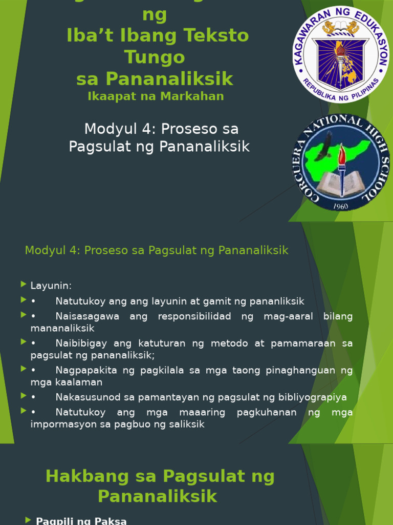Modyul-4-Proseso-sa-Pagsulat-ng-Pananaliksik | PDF
