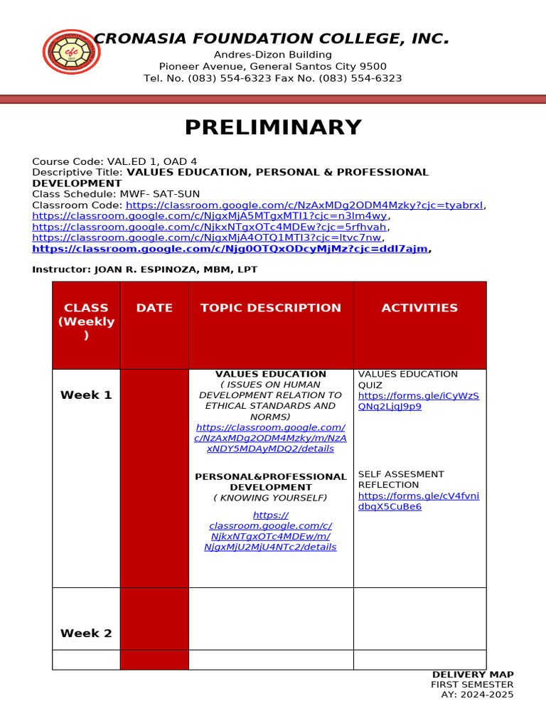 ESPINOZA_JOAN_R._DELIVERY MAP_PRELIMS | PDF