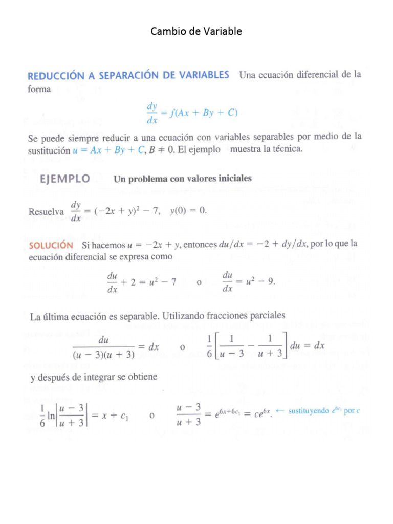 Cambio de Variable | PDF