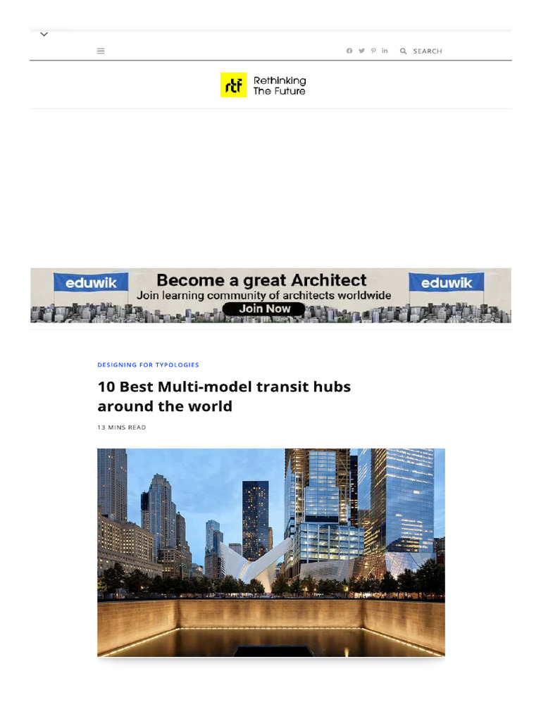 10 Best Multi-Model Transit Hubs Around The World | PDF