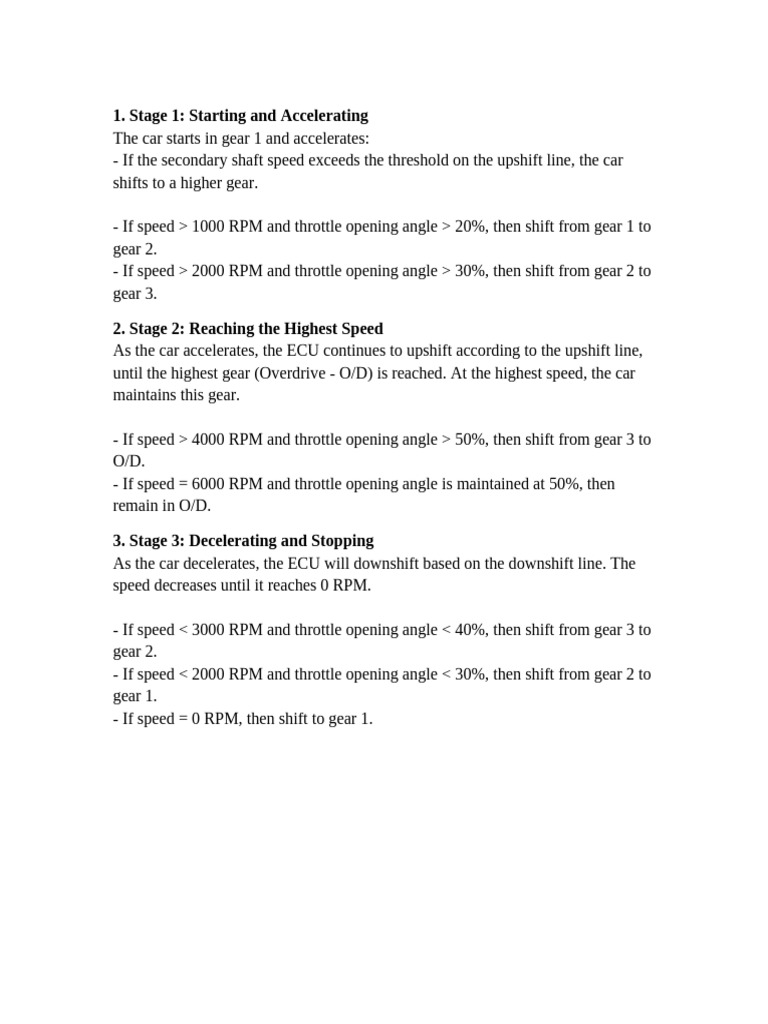 Gear Shifting Guidelines for Drivers | PDF | Throttle | Acceleration
