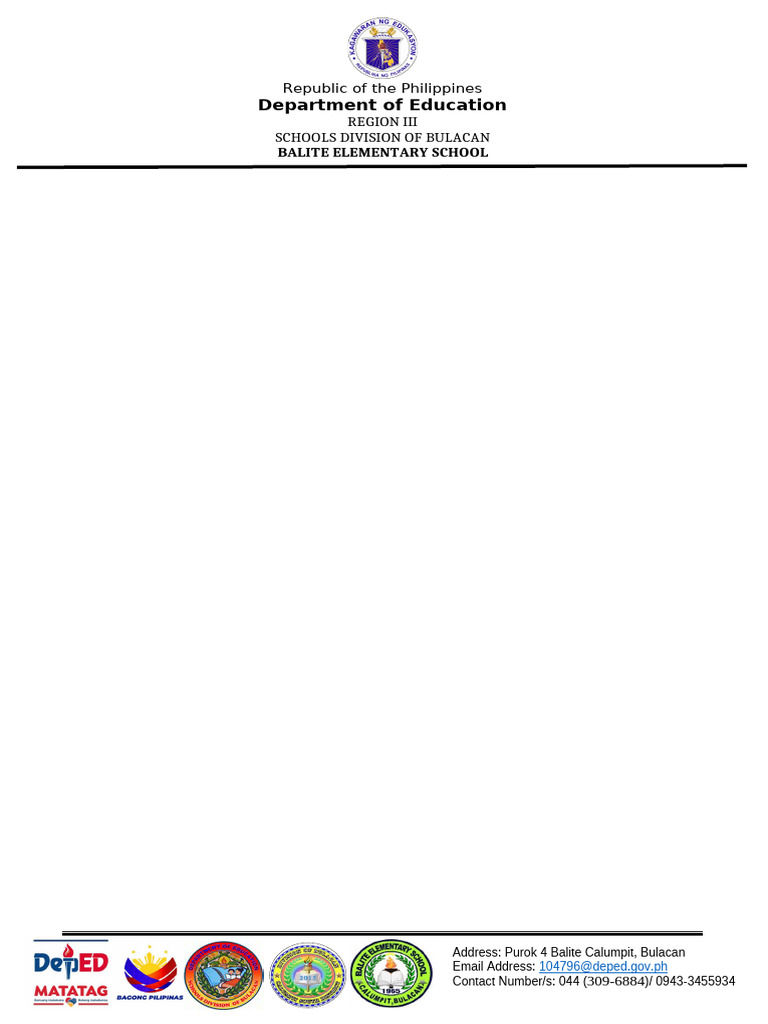 NEW FORMAT Header and Footer MATATAG | PDF