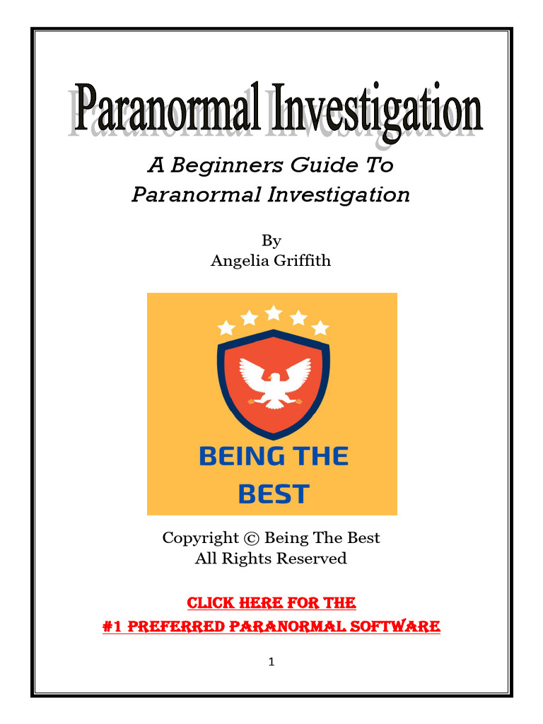 Paranormal Investigation A Beginners Guide To Paranormal Investigation ...