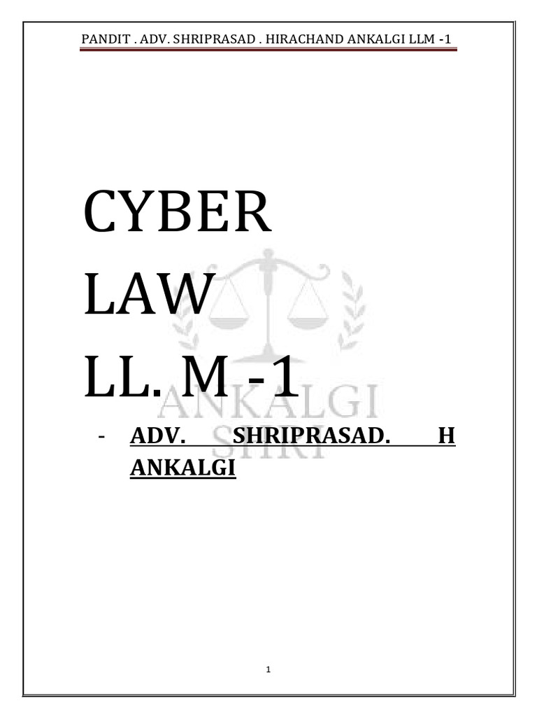 Fundamentals of Cyber Law Overview | PDF | Cybercrime | Computer Security