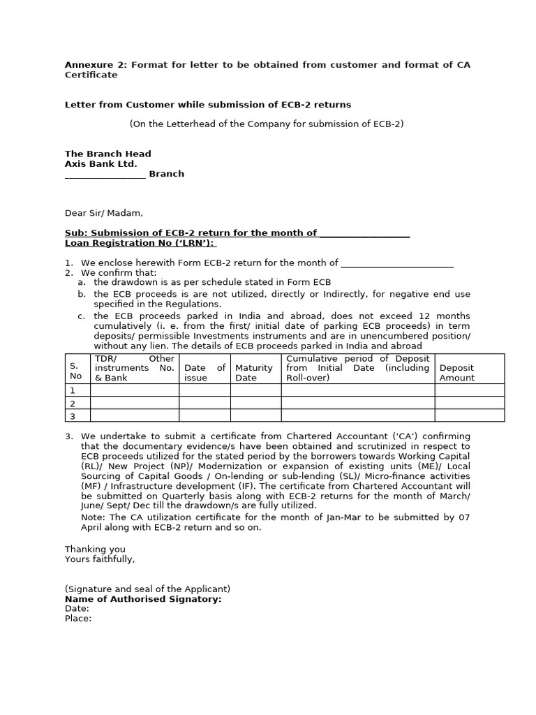 ECB-2 Submission Guide | PDF | Personal Finance | Financial Services