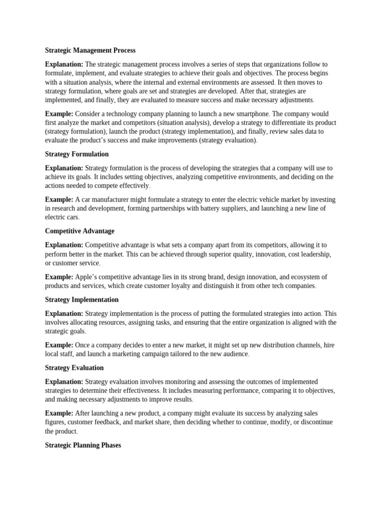 C1. Strategic Management Process | PDF | Strategic Management | Planning