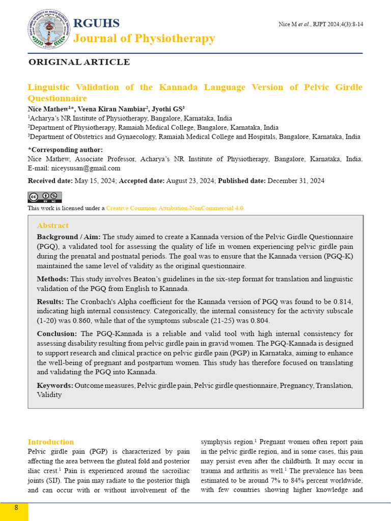 Linguistic Validation Pdf Pregnancy