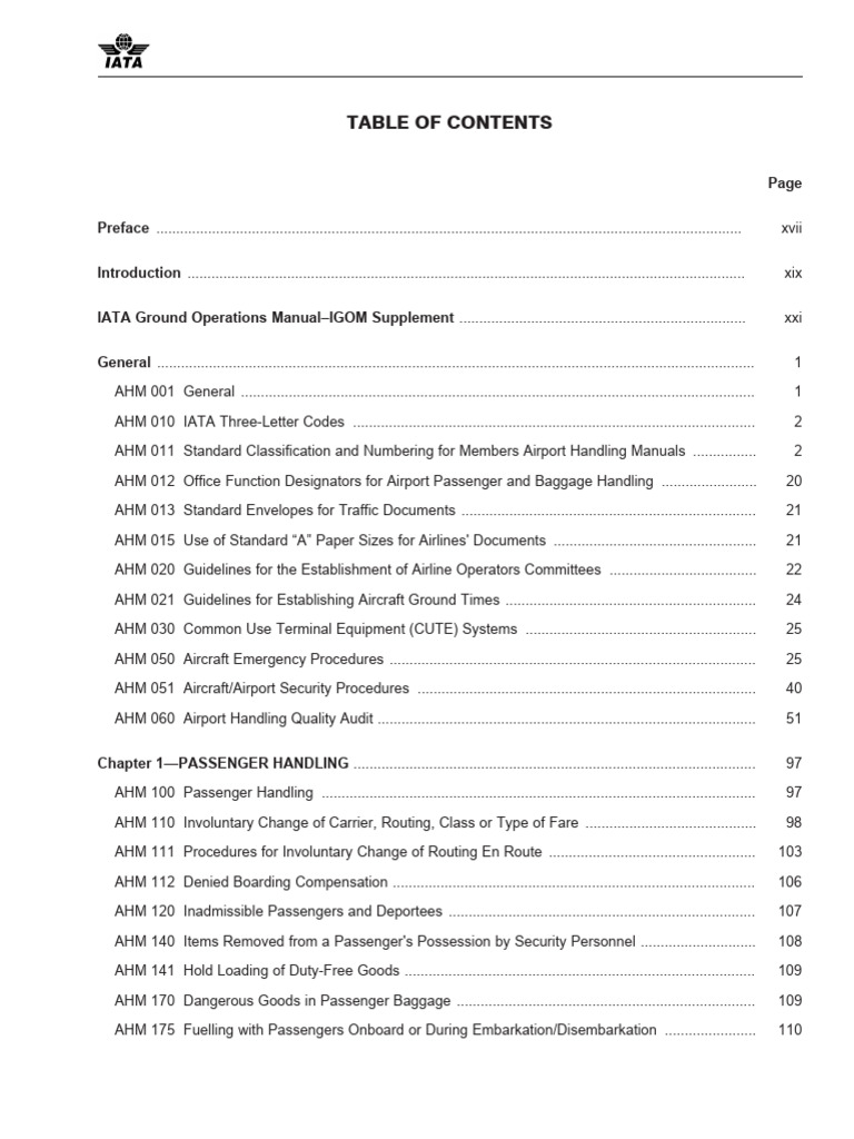 AHM 33rd Ed. Table of Contents & Preface PDF | PDF | Airport | Foreign ...