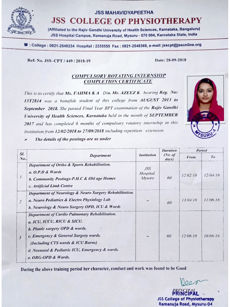Internship Completion Certificate | PDF