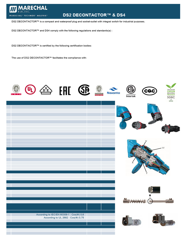DS2 - DS4 - Technical Datasheet | PDF | Electrical Connector | Electrical Equipment