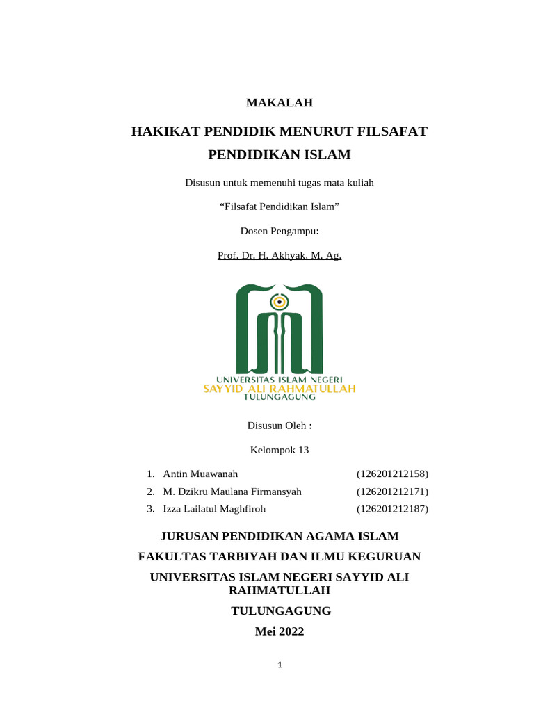 Hakikat Pendidik | PDF