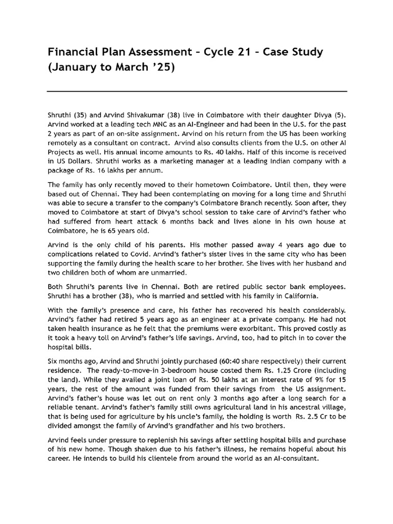 Assessment Case Study - 21 - Case Study - January 2025 | PDF