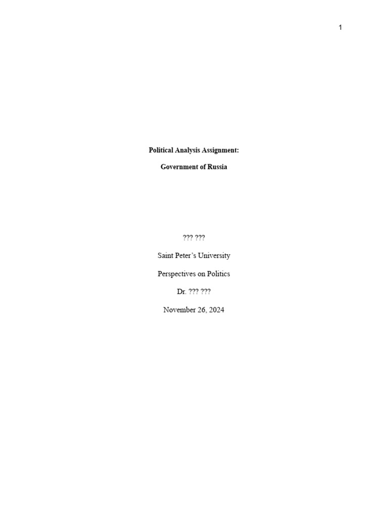 Government of Russia | PDF | Russia | World Politics