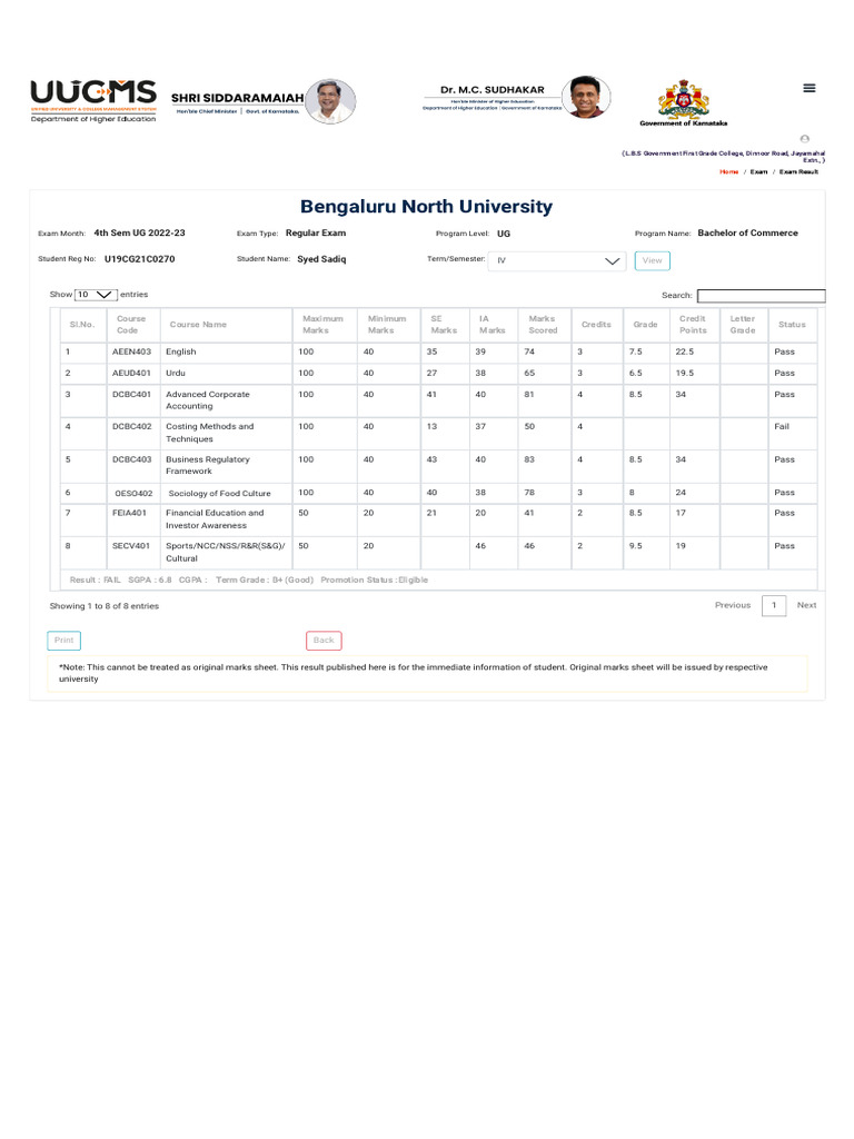 4th Sem Uucms - Unified University College Management System(1) | PDF