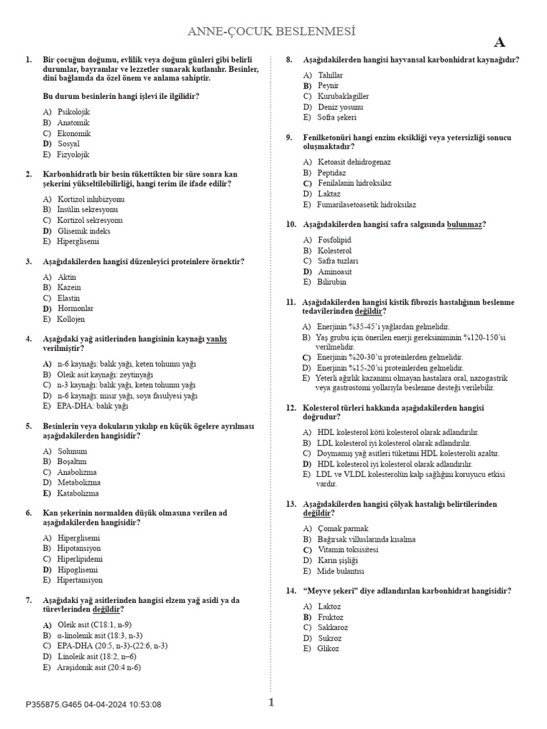 1.SINIF ORTAK DERSLER DAHİL BAHAR DÖNEMİ 2024 VİZE | PDF