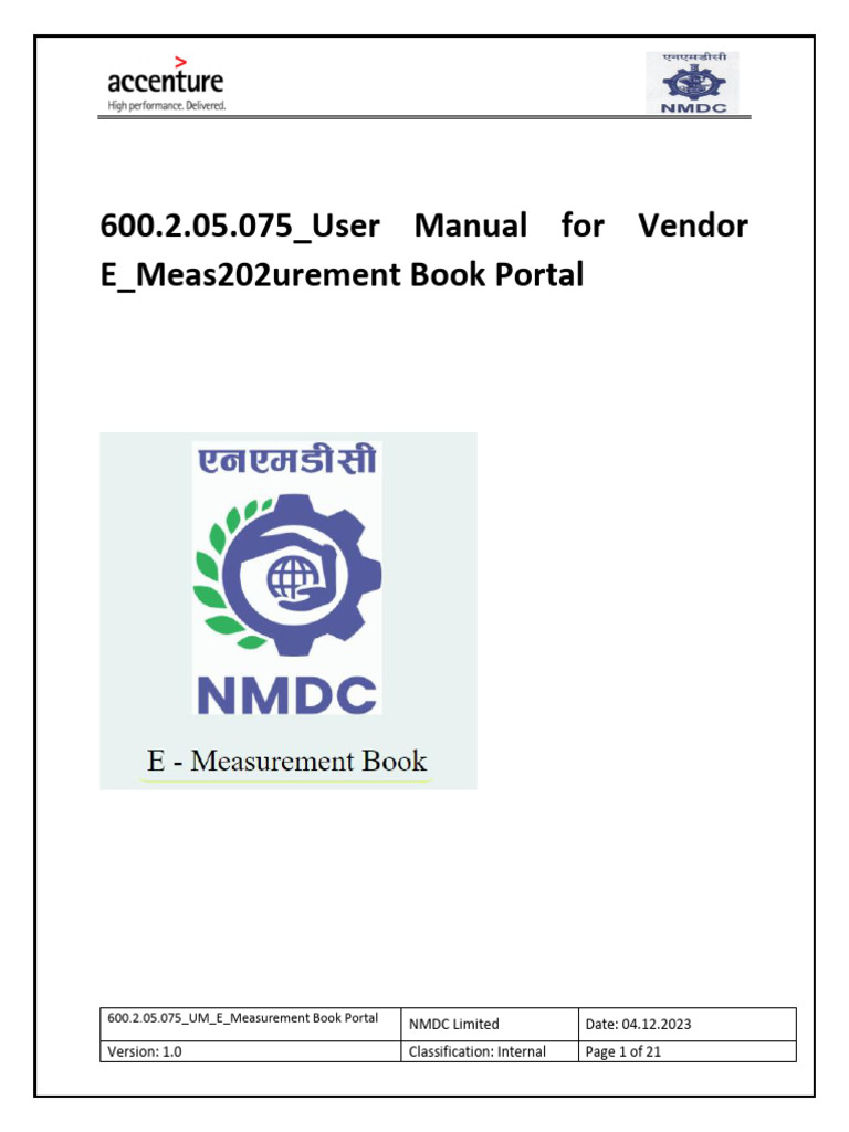 600.2.05.075 - UM - E - Measurement Book | PDF | Login | Button (Computing)