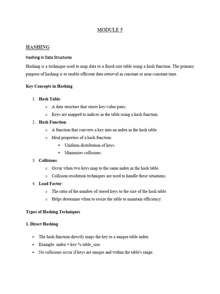 Module 5 Bcs304 Hashing Leftisht Trees Obst Notes Pdf Database Index Computing