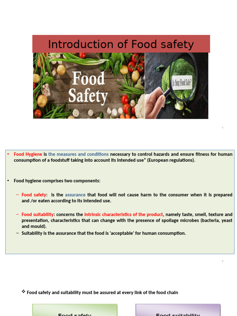 Introduction of Food Safety | PDF | Food Safety | Hygiene