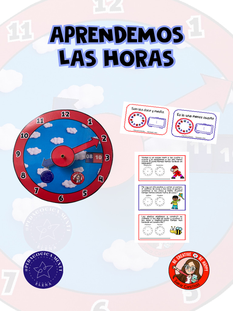 Cómo hacer un reloj didáctico | PDF