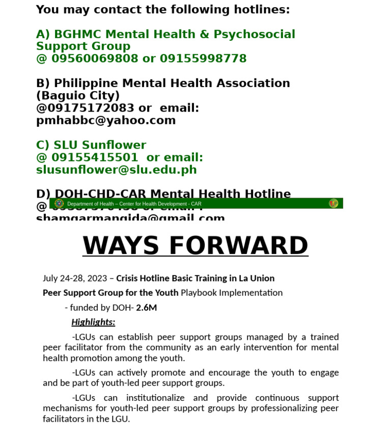 Referral and Ways Forward | PDF