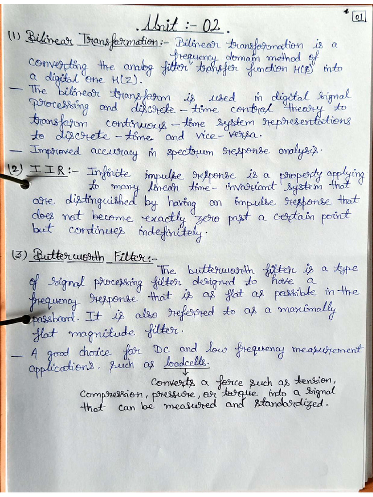 DSP Unit 2 Part 1 | PDF