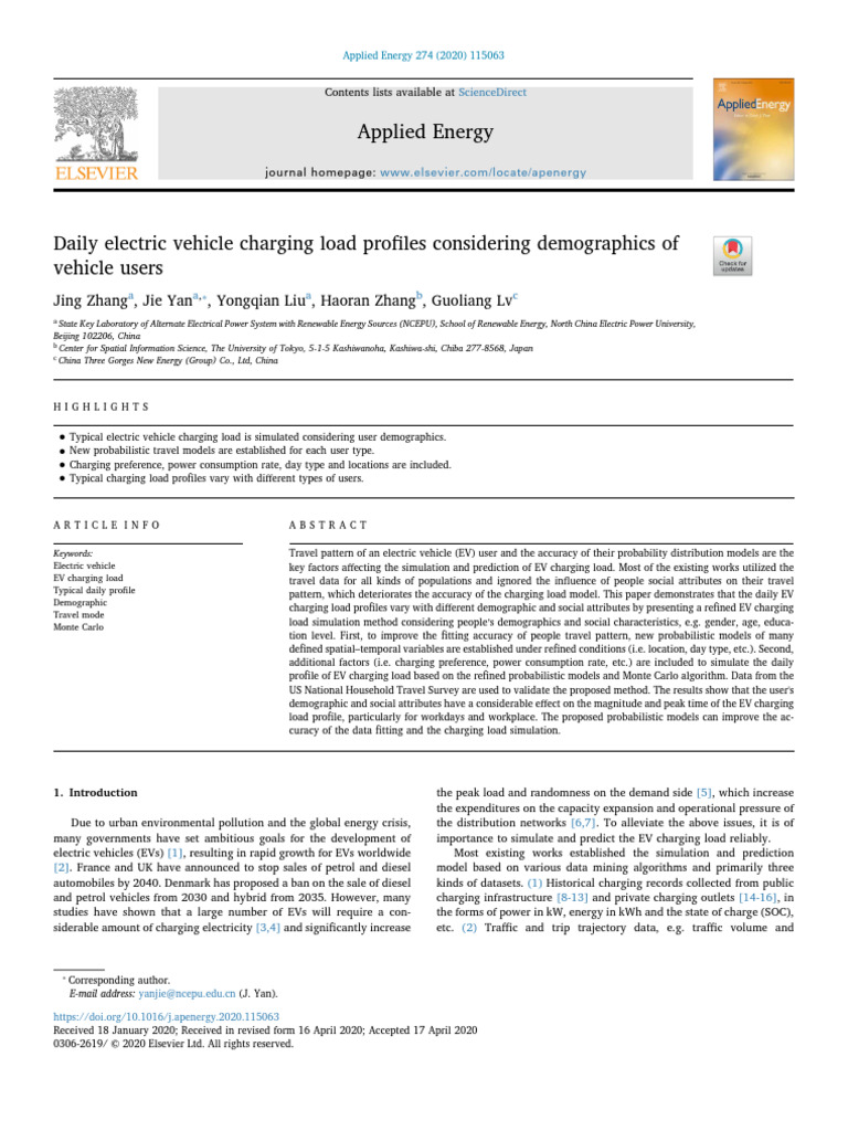EV Charging Load Profiles by Demographics | PDF | Electric Vehicle ...