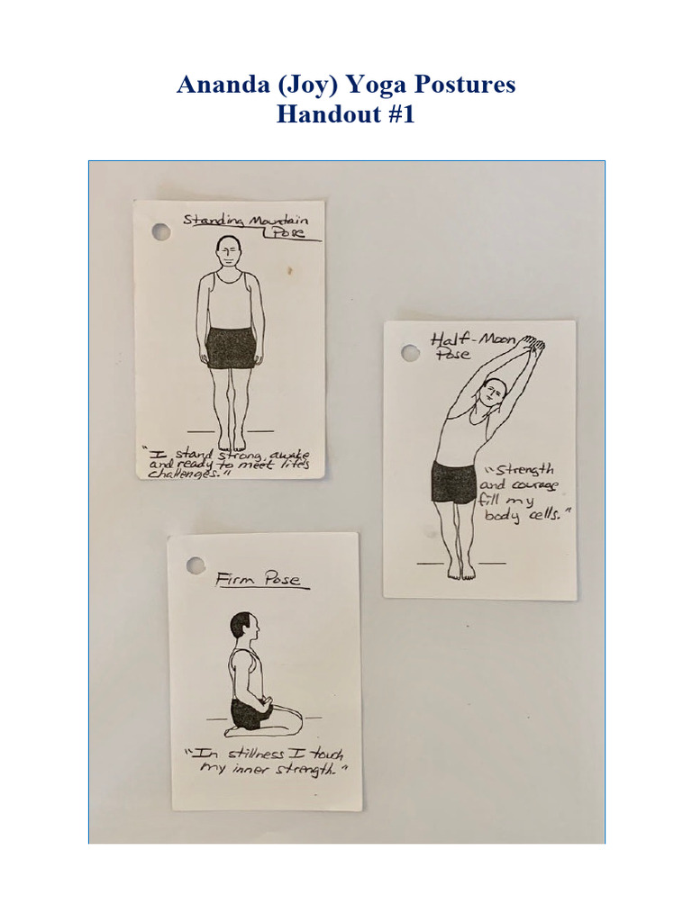 Ananda Yoga Postures, #1 | PDF
