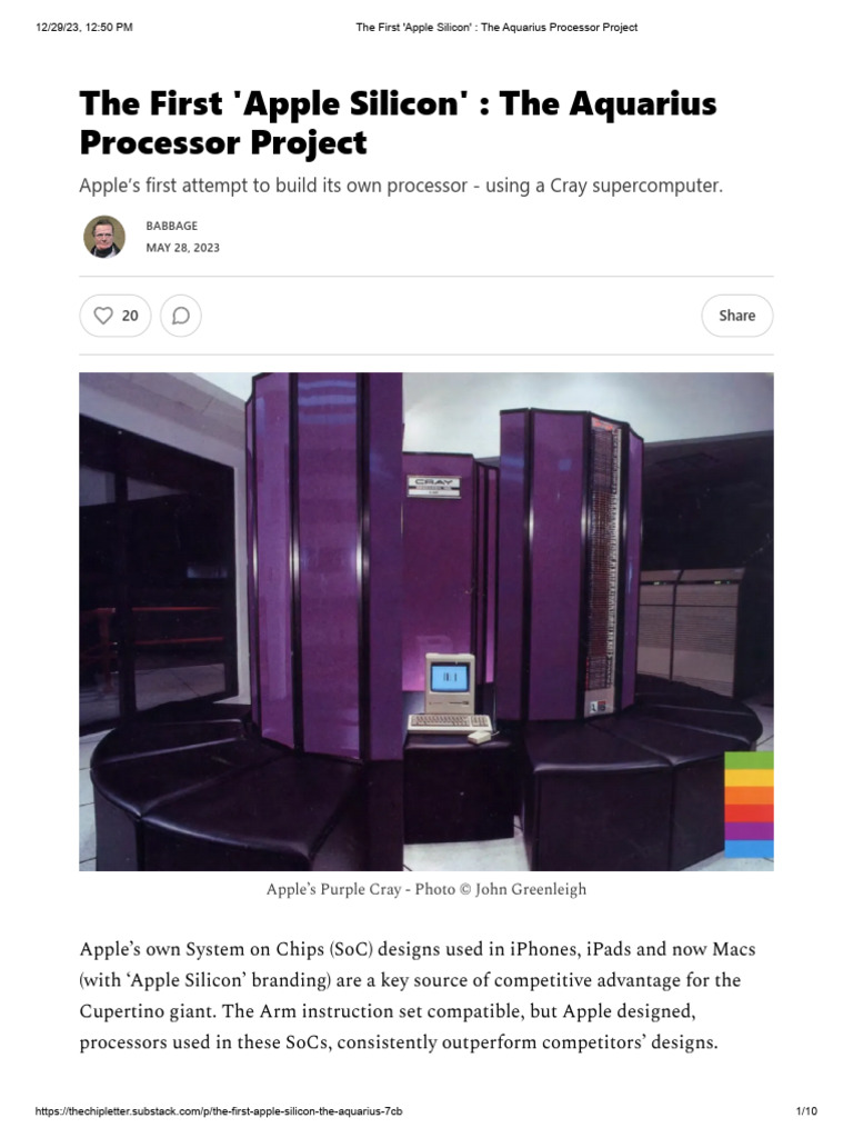 Thechipletter - TheFirstAppleSilicon-The Aquarius Processor Project ...