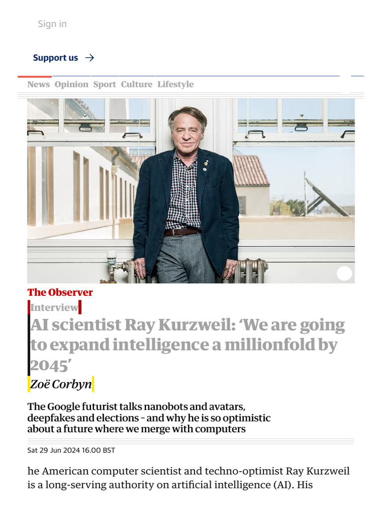 AI Scientist Ray Kurzweil - We Are Going To Expand Intelligence A ...