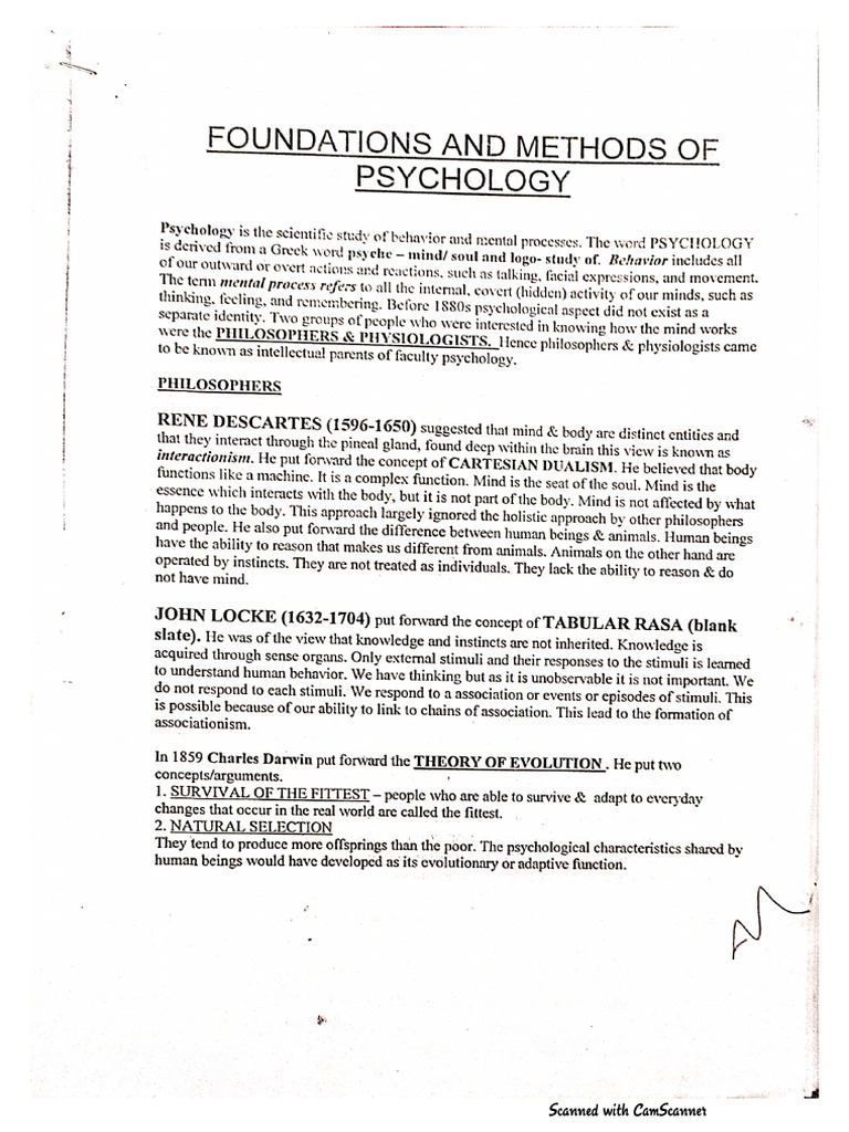 Foundations&Methods of Psychology | PDF