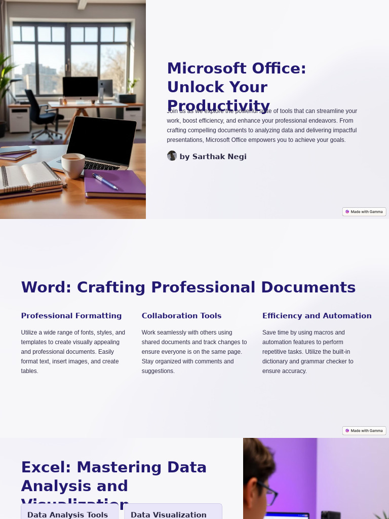 Microsoft Office Unlock Your Productivity | PDF | Microsoft Excel ...