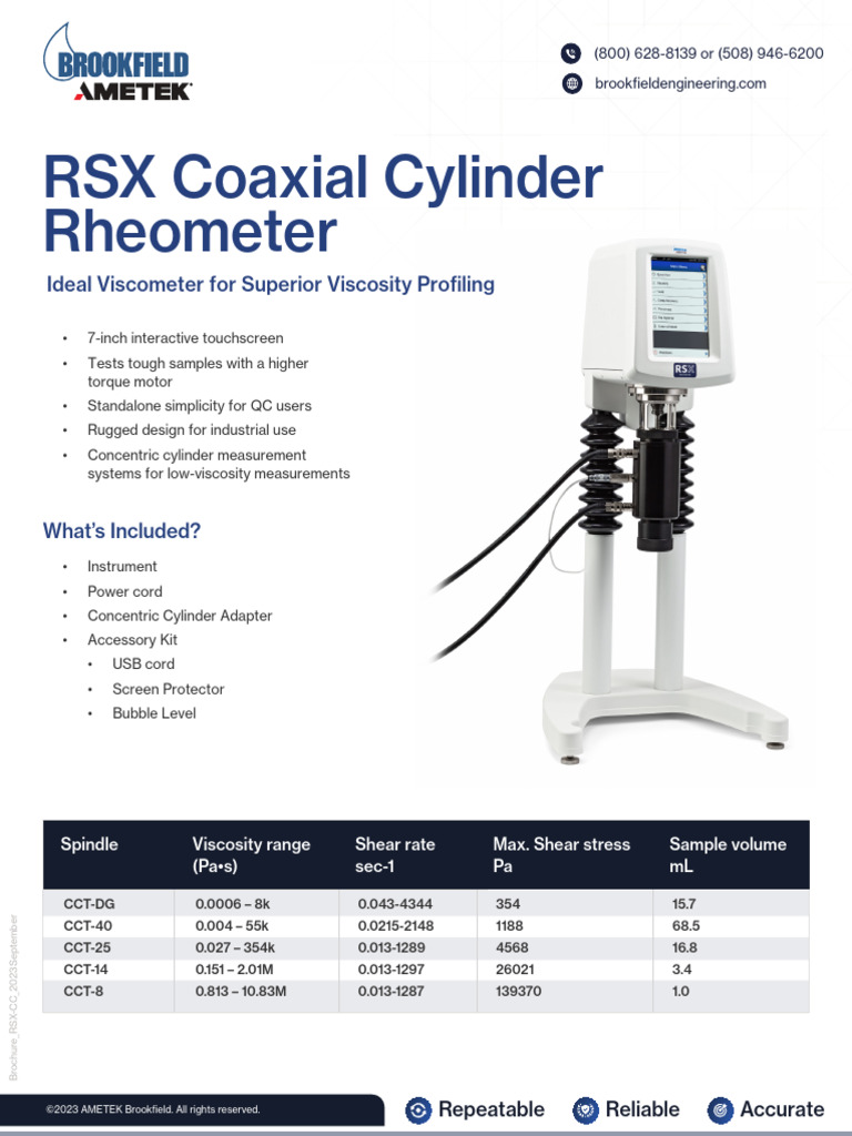 RSX Coaxial Cylinder Rheometer Overview | PDF | Continuum Mechanics ...