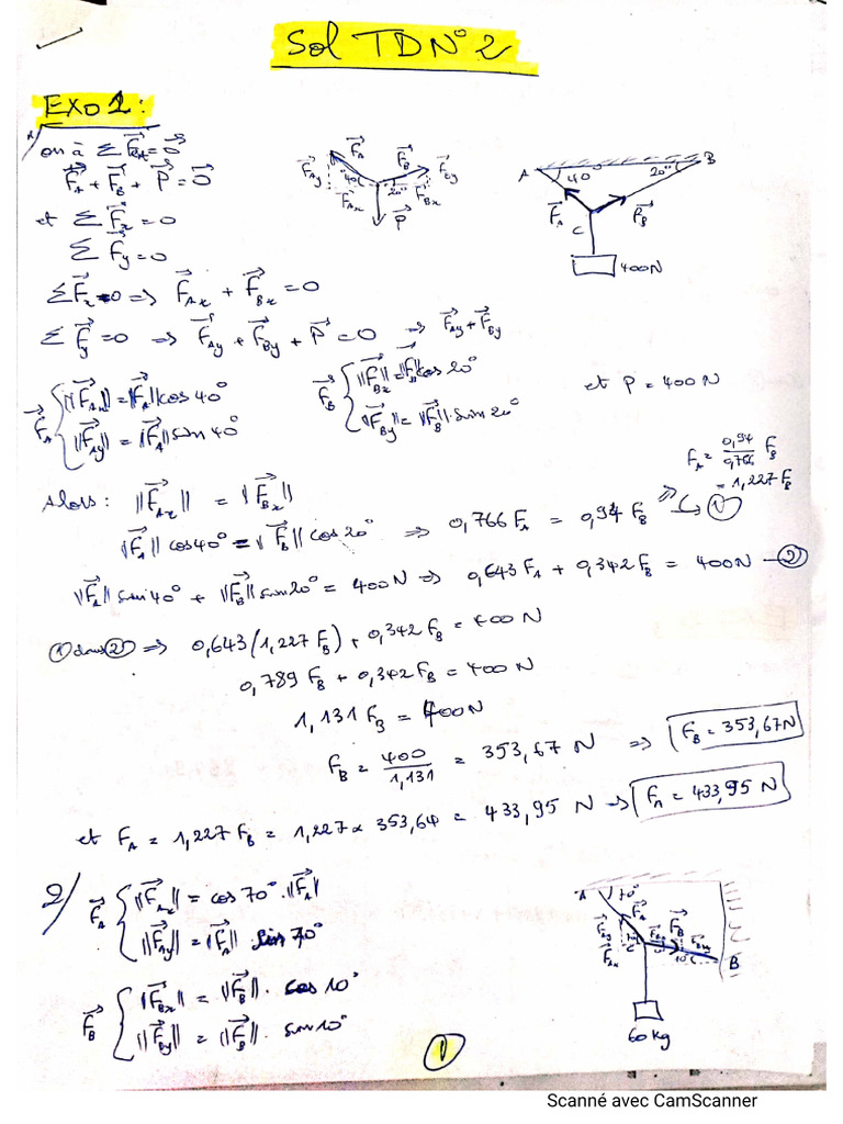 Solution Du TD N°2 | PDF