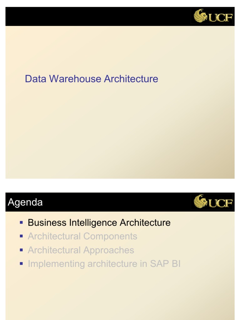 Data Warehouse Architecture | PDF | Data Warehouse | Business Intelligence