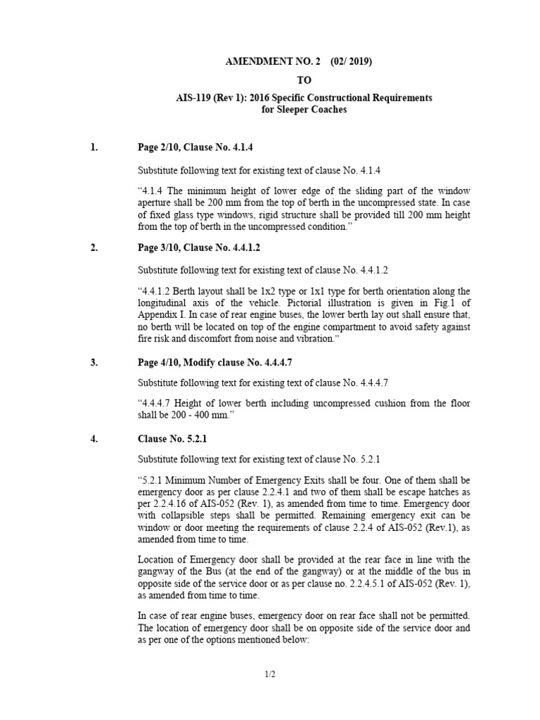 3272019101858AM7 AIS 119 and Amds | PDF | Bus | Door
