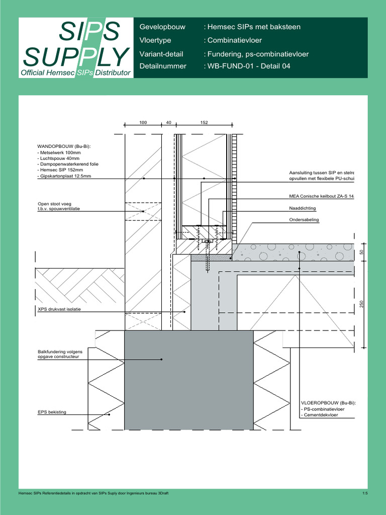 WB-FUND-01 - Detail 04 Fundering, Ps-Combinatievloer | PDF
