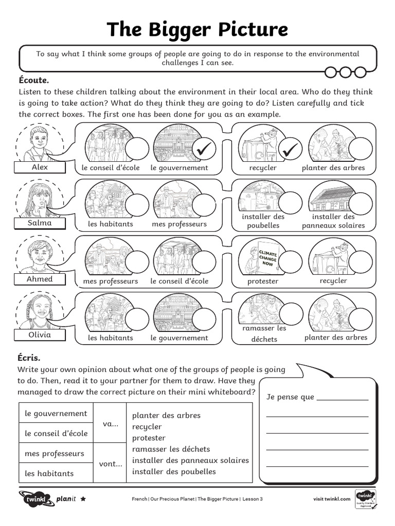 Differentiation The Bigger Picture Activity Sheets | PDF