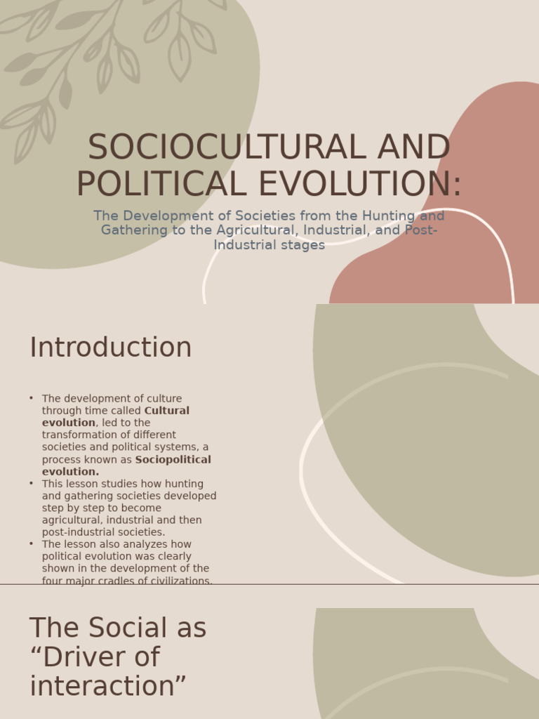 Sociocultural and Political Evolution | PDF | Society | Neolithic