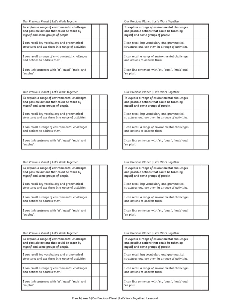 Success Criteria Grids - Lets Work Together | PDF | Linguistics | Human ...