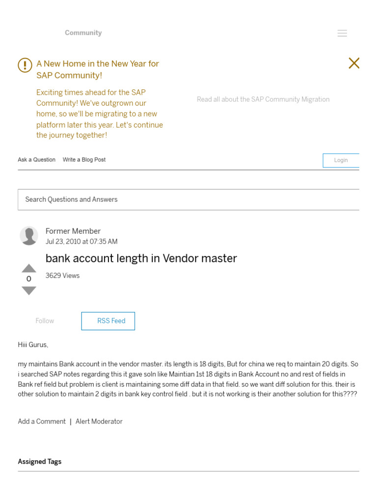 Configuring Bank Account Length in SAP | PDF | Cyberspace | Computing