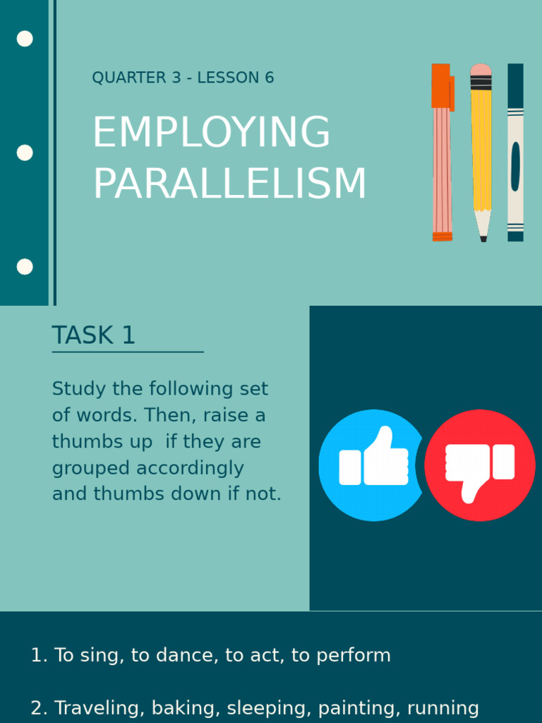 Parallelism Jomar Mk2 | PDF | Verb | Adverb