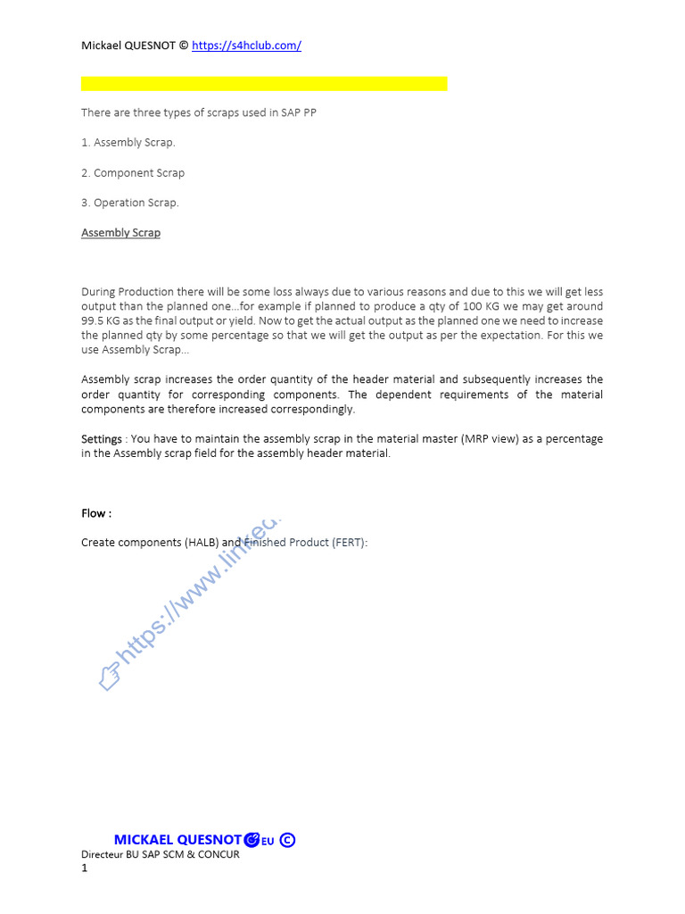 Assembly Scrap | PDF