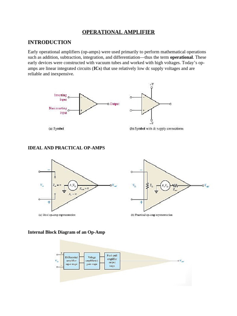 Lecture 3 | PDF | Operational Amplifier | Amplifier