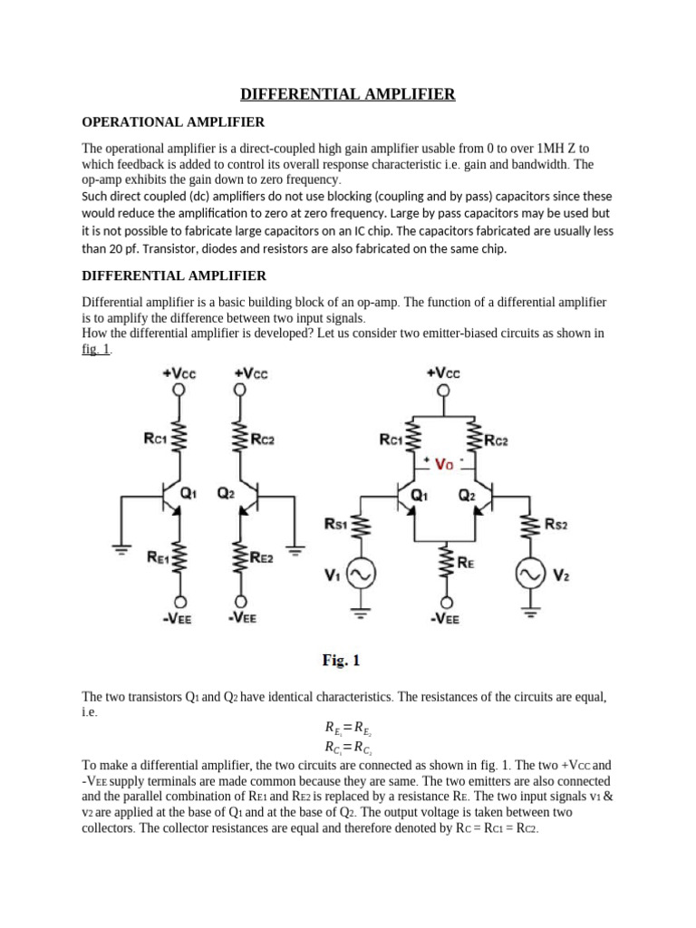 Lecture 1 | PDF | Amplifier | Operational Amplifier