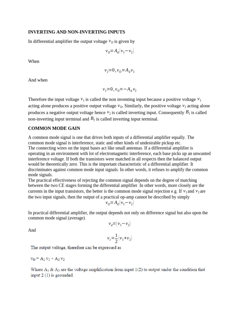 Lecture 2 Pdf Amplifier Electronics