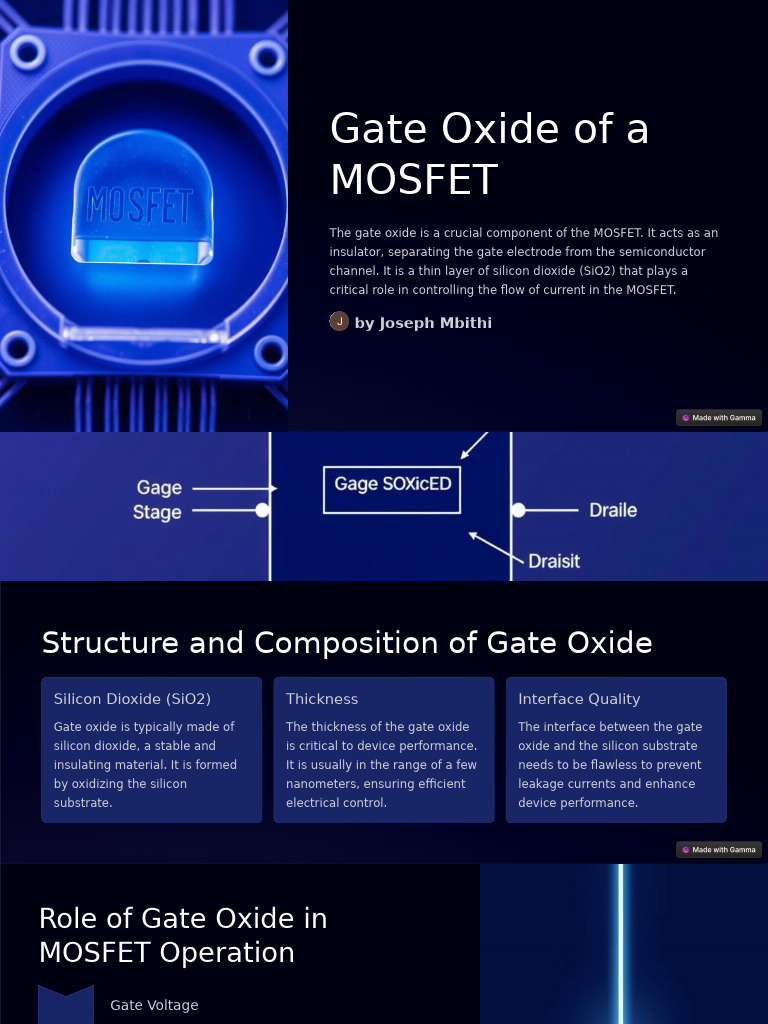MOSFET Gate Oxide and Current Control | PDF | Field Effect Transistor ...