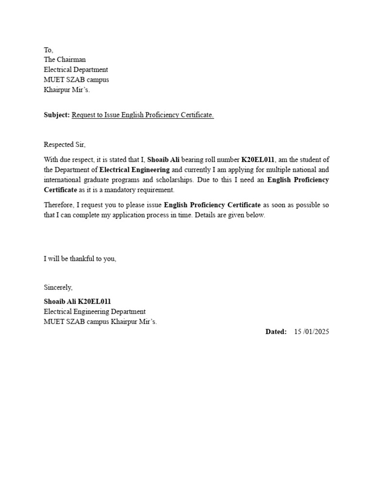 Application For EPC | PDF