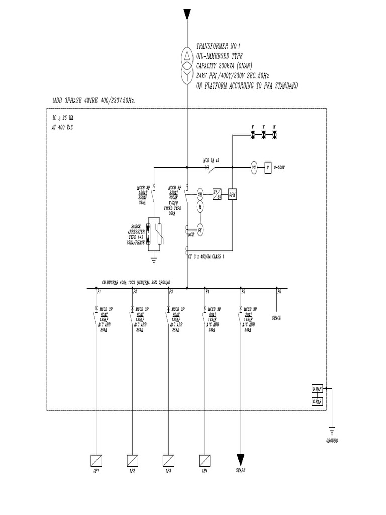 Single Line Diagram | PDF