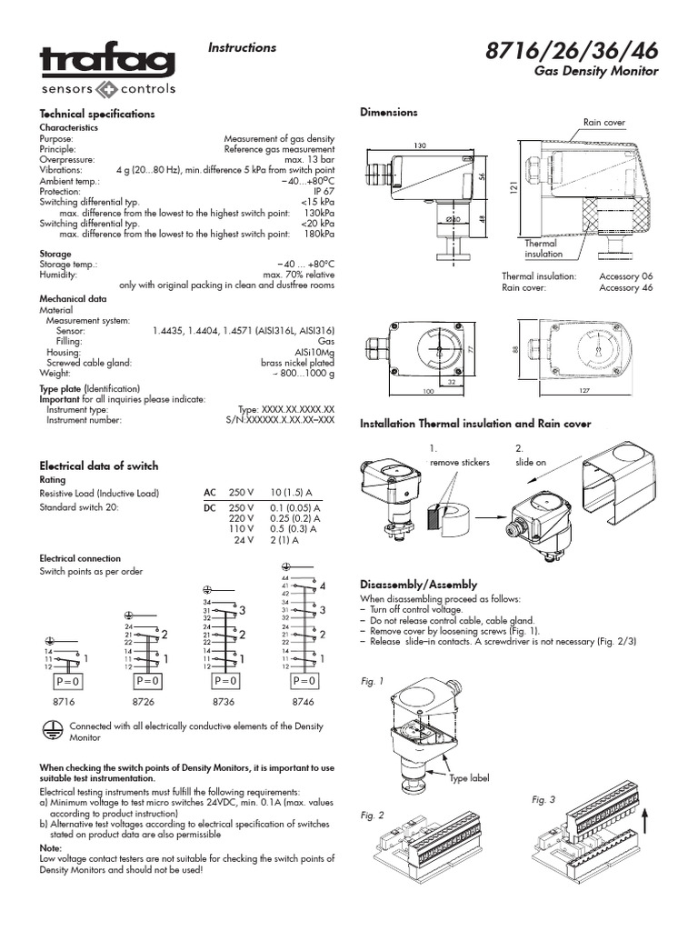 Gas Density Monitor Specifications | PDF | Applied And ...