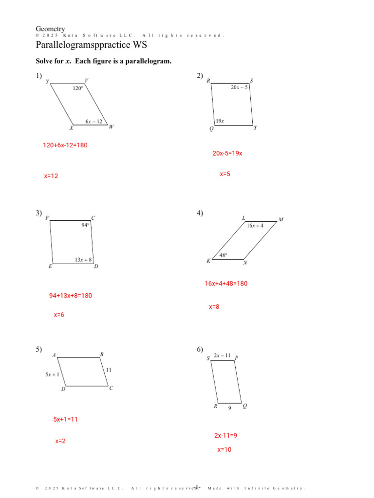 Kami Export- Parallelograms practice WS | PDF